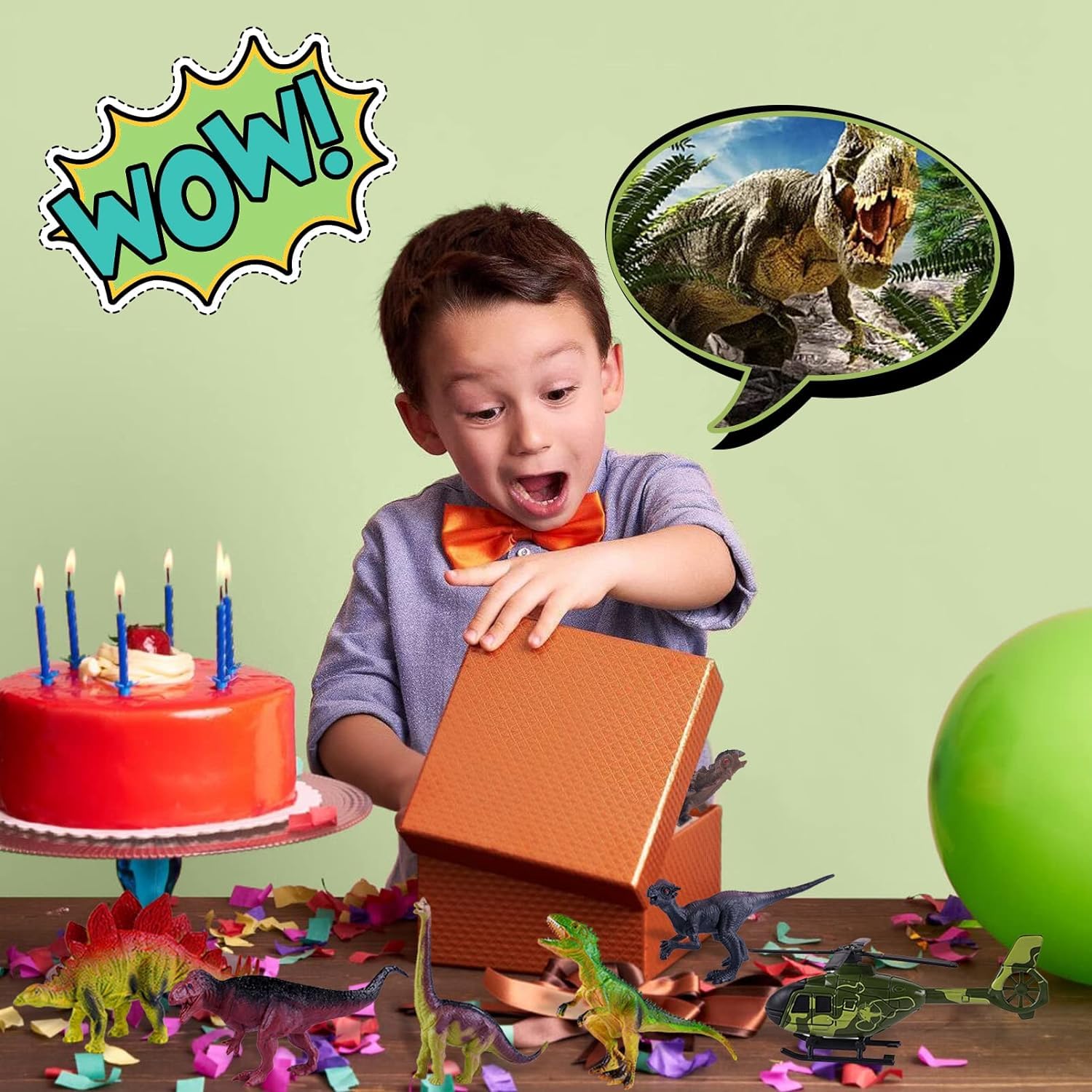 Kids Dinosaur Toys Jurassic Dino Figure Set Play Mat Little Boys Room Decor 3 4 5 6 7 8 Year Old Gift Juguetes Dinosaurios Para Niños Autism Train Kit Present Trex T Rex Playset Learning Resources