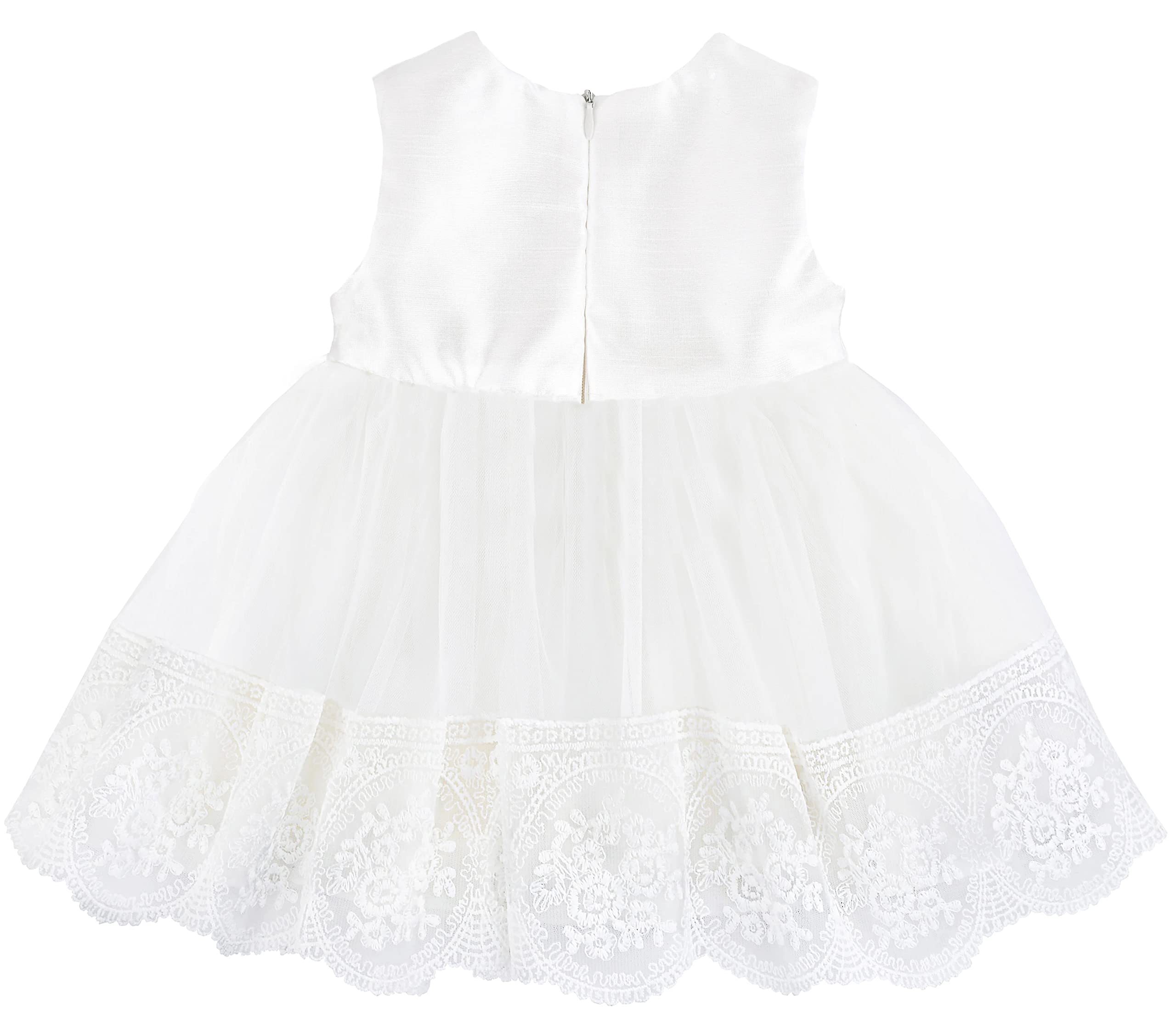 Taffy Baby Girl Christening Baptism Embroidered Dress Gown 6 Piece Deluxe Set 0-3 Months, White