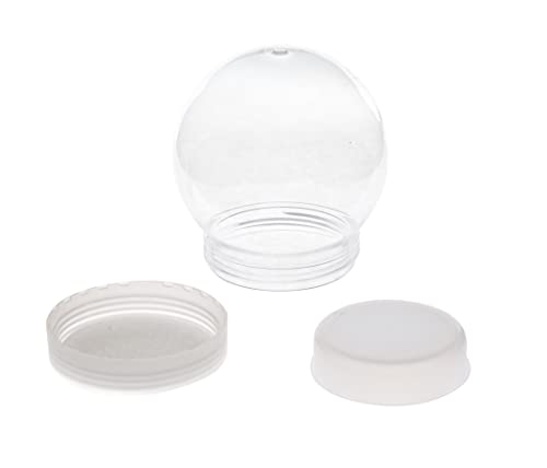 Creative Hobbies 4 Inch (100mm) DIY Snow Globe Water Globe - Clear Plastic with Screw Off Cap | Perfect for DIY Crafts and Customization