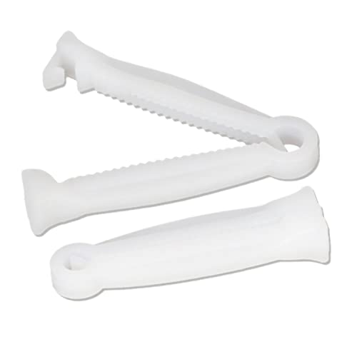 Chaungfu 50pcs Disposable Umbilical Cord Clamp Birth Hemostatic Materials,Pig Umbilical Cord Clamp for Animals Puppy Kittens Cow Livestock Sheep,Home Birth Supplies kit，White, 5x1cm