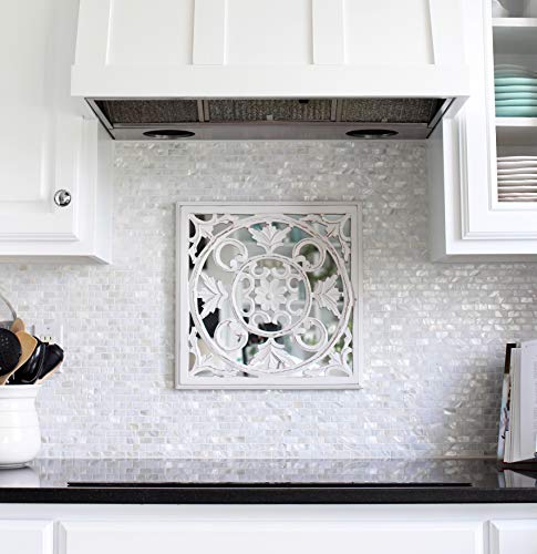 Art3d 6-Pack Mother of Pearl Shell Mosaic Tile for Kitchen Backsplashes/Bathroom Tile, White Subway Mosaic Tiles