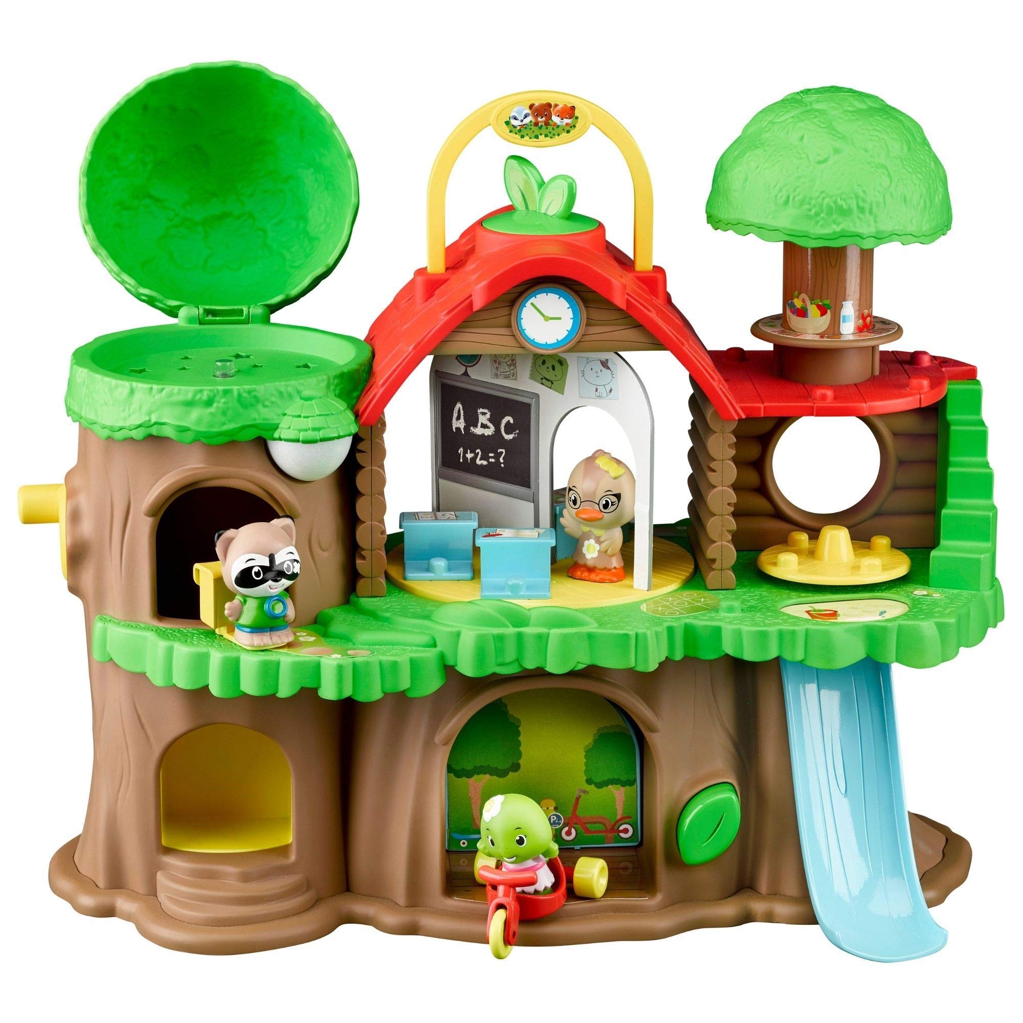 Fat Brain Toys Timber Tots Schoolhouse - Classic Imaginative Play for Ages 2+