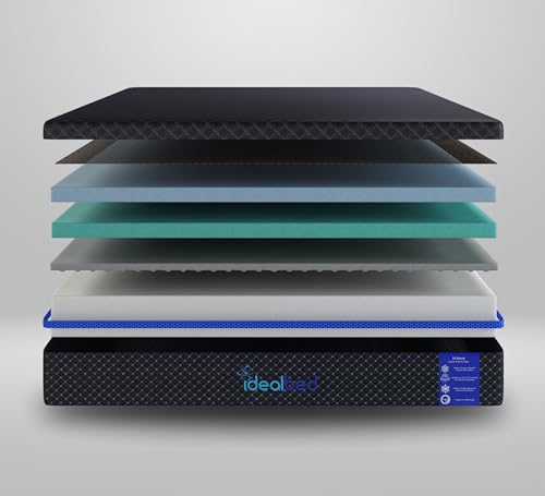 iDealBed G4 Nova Luxury Memory Foam Mattress + 4i Custom Adjustable Bed, Pressure Relief Support, Cooling Temp Regulation, Advanced Silent Operation, Massage (Nova Firm, King)
