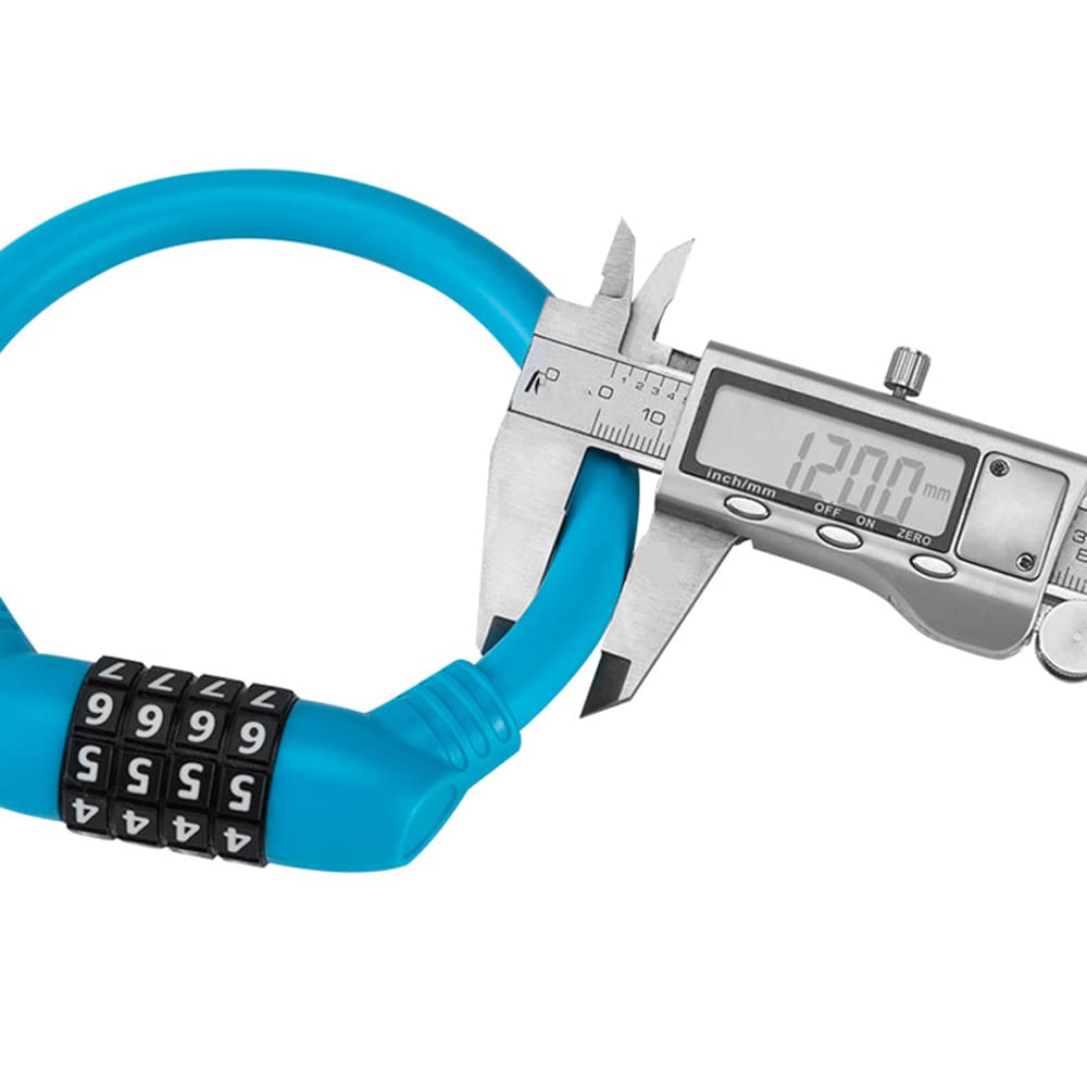 AZPINGPAN Bold Ring Bicycle Lock丨Zinc Alloy Core Steel Cable Code Lock丨Small and Portable Outdoor Mountain Bike Fixing Accessories丨Suitable for Electric Vehicles, Motorcycles, Scooters