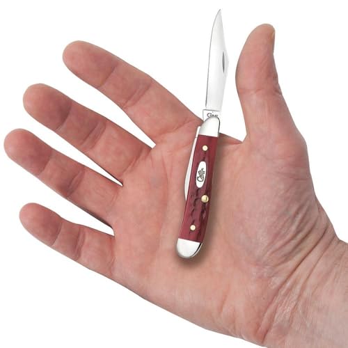 CASE XX WR Pocket Knife Pocket Worn Old Red Bone Peanut Item #781 - (6220 SS) - Length Closed: 2 7/8 Inches