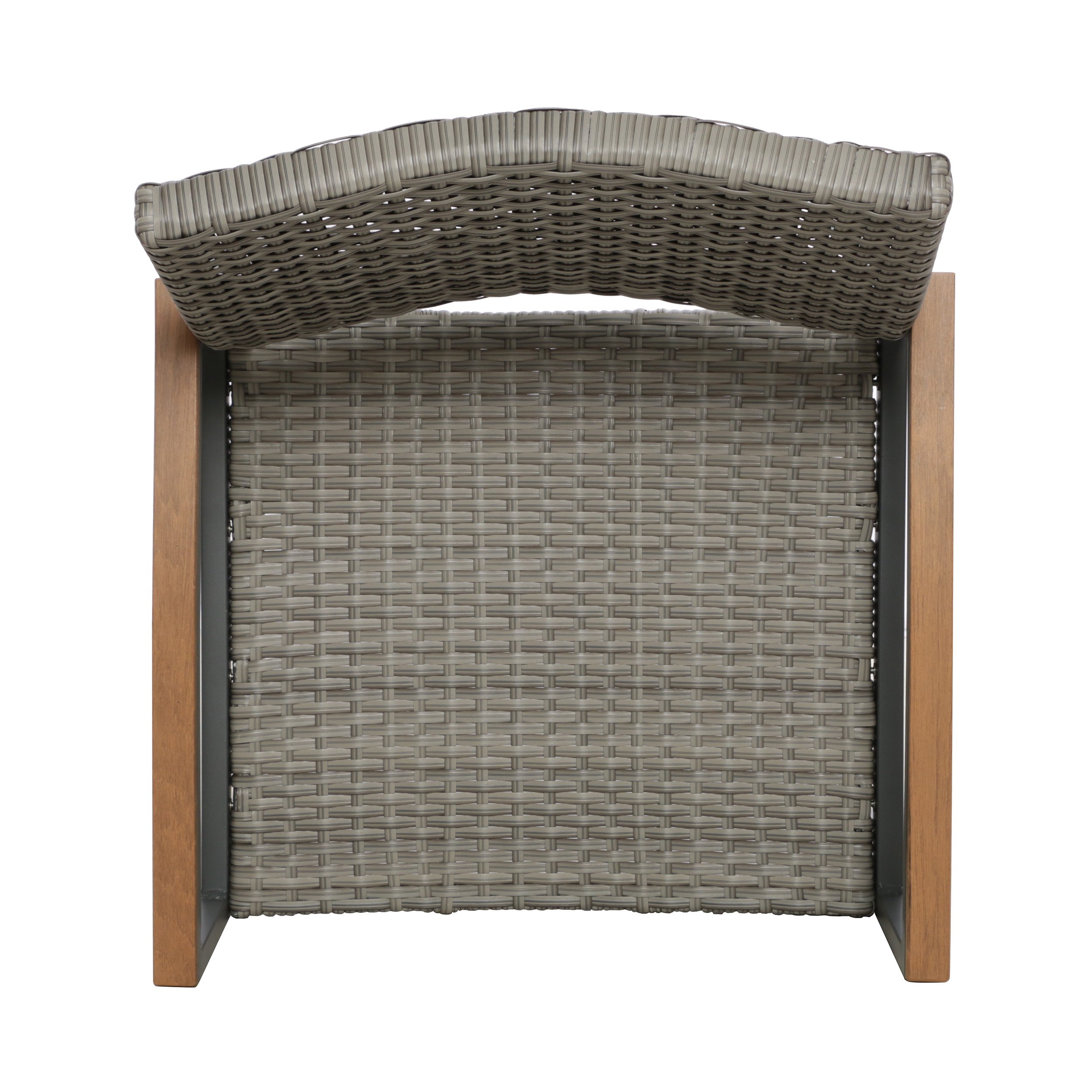 Christopher Knight Home Emma Outdoor Wicker Dining Chair with Aluminum Frame (Set of 2), Gray