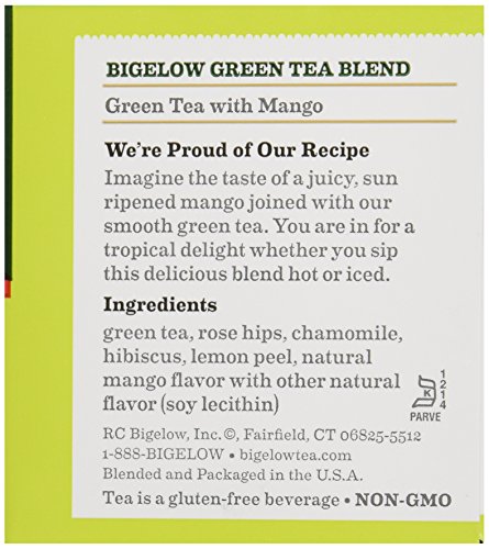 Bigelow Tea Green Tea with Mango, 20 ct