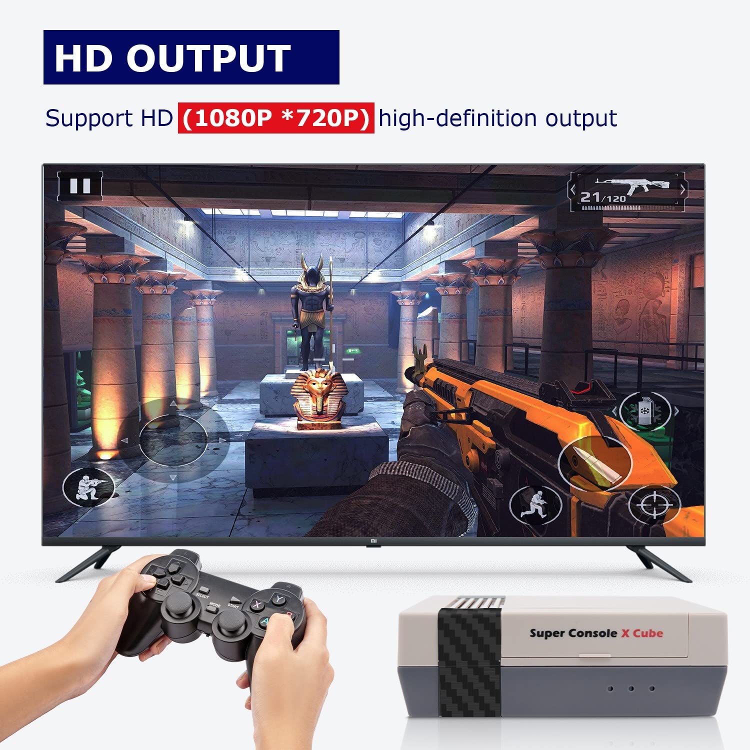 Kinhank 117000+ Retro Game Console,Super Console X Cube Mini Classic Video Games, Gaming Systems for TV,Plug and Play,Compatible with 70+ Emulators,Dual System 4K HD/AV Output 256G