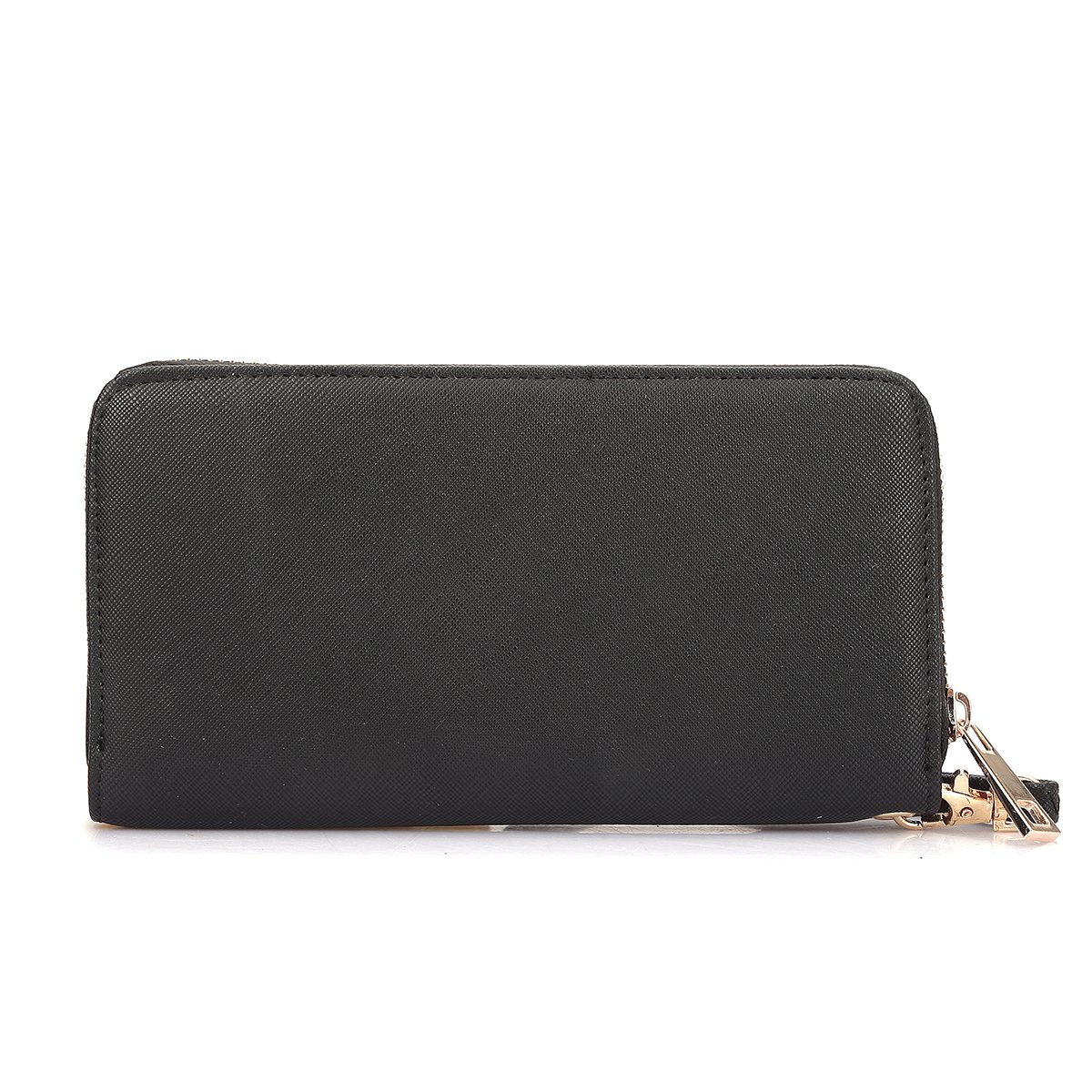 Dasein Lady Women Fashion Clutch Zip Around Emblem Long Wallet Purse Card Case Phone Wallet