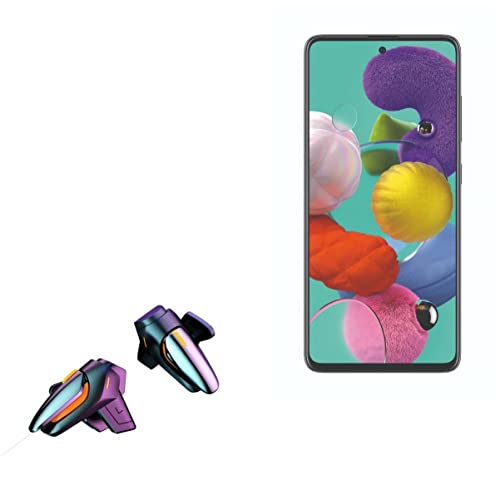 BoxWave Gaming Gear Compatible with Samsung Galaxy A51 5G (Gaming Gear by BoxWave) - Touchscreen QuickTrigger, Trigger Buttons Quick Gaming Mobile FPS for Samsung Galaxy A51 5G - Jet Black