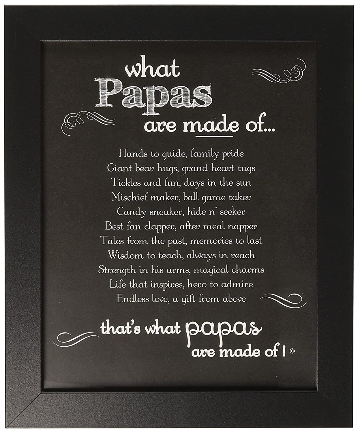 Papa Chalkboard Frame - Gift for Papa for Father's Day, Birthday, Birth of Grandchild - Made in USA