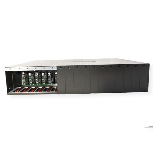 TRENDnet 16-Bay Fiber Converter Chassis System, Hot Swappable, Housing for up to 16 TFC Series Media Converters, Fast Ethernet RJ45, RS-232, SNMP Management Module, Lifetime Protection, TFC-1600