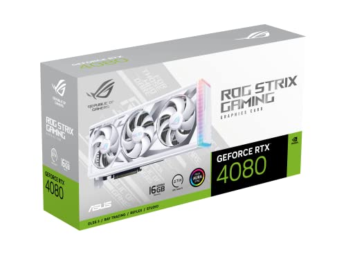 ASUS ROG Strix GeForce RTX ™ 4080 White Edition Gaming Graphics Card (PCIe 4.0, 16GB GDDR6X, HDMI 2.1a, DisplayPort 1.4a)
