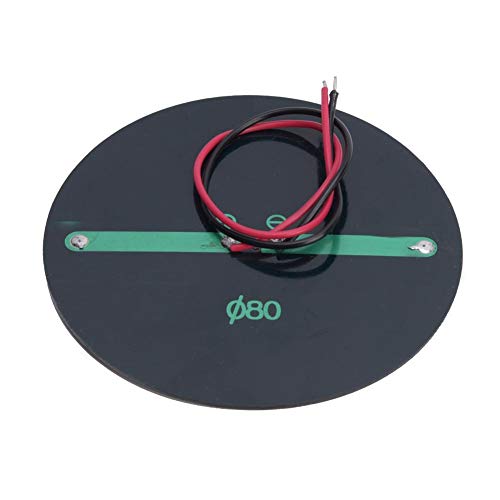 Bnineteenteam 4PCS Solar Panel,6V Round Portable Stable Efficient Polycrystalline Silicon Solar Cell Panel 80MM Diameter Small Size and Lightweight Other Climbing Camping Supplies