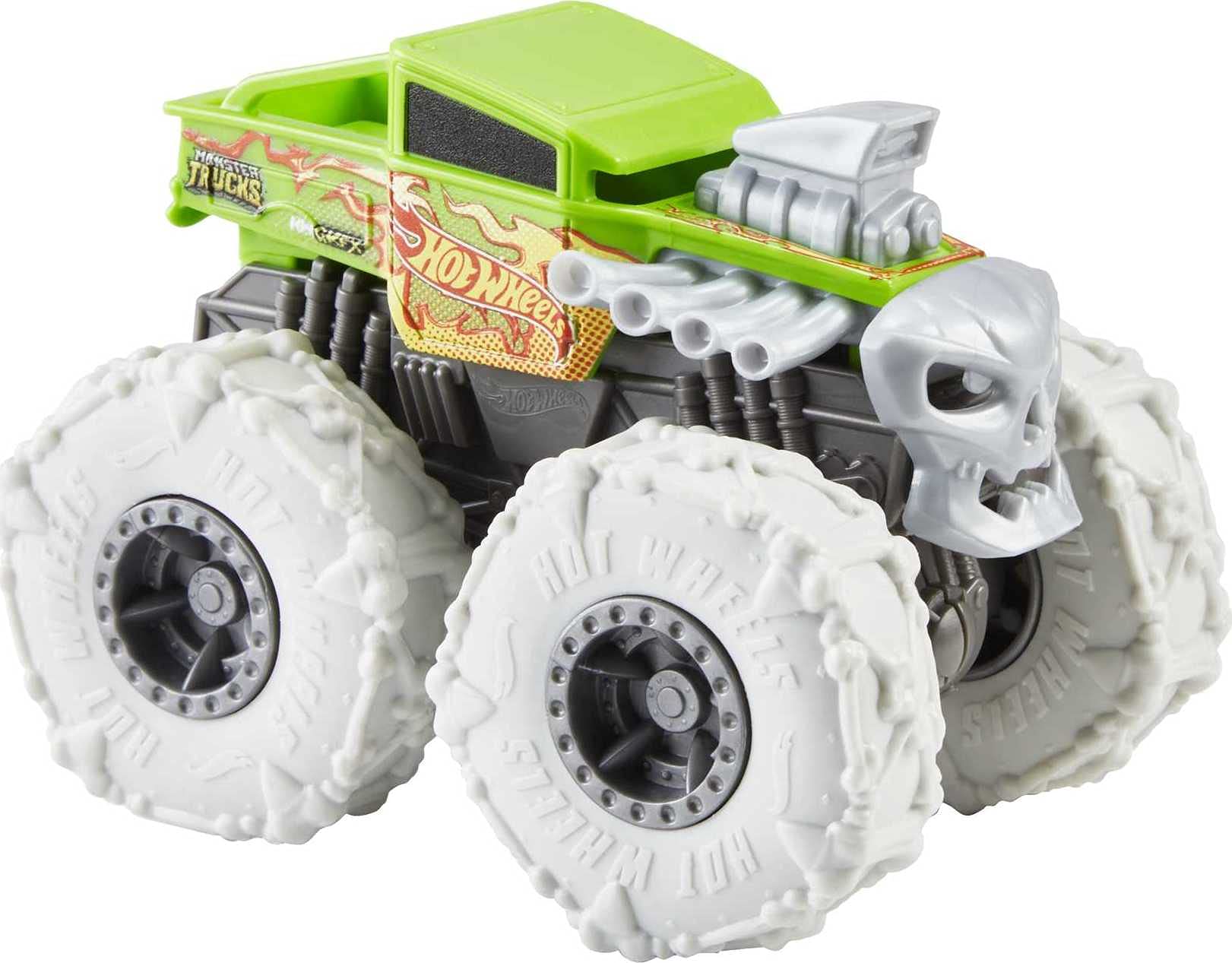 Hot Wheels Monster Trucks Twisted Tredz Vehicles, Creature-Themed 1:43 Scale Toy Truck with Pull-Back Motor & Giant Wheels, Gift for Kids Ages 3 Years Old & Up