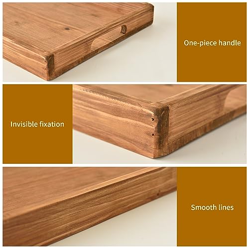 Decorative Serving Trays Platter for Breakfast in Bed, Lunch, Dinner,Great for Dinner Trays, Tea Tray, bar Tray, Breakfast Tray, or Any Food Tray