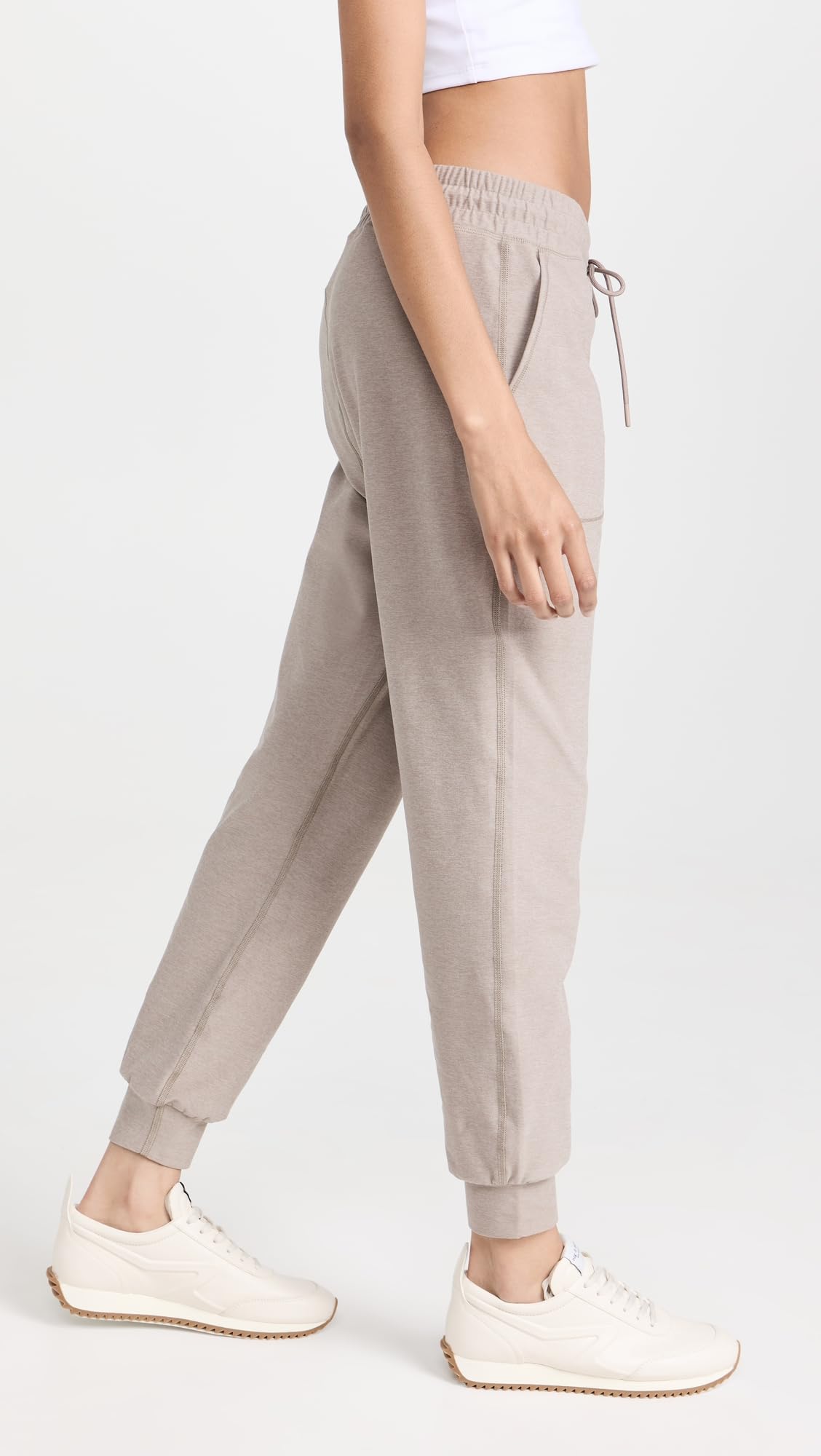 Beyond Yoga Women's Spacedye Commuter Midi Joggers, Woodland Heather, Brown, S