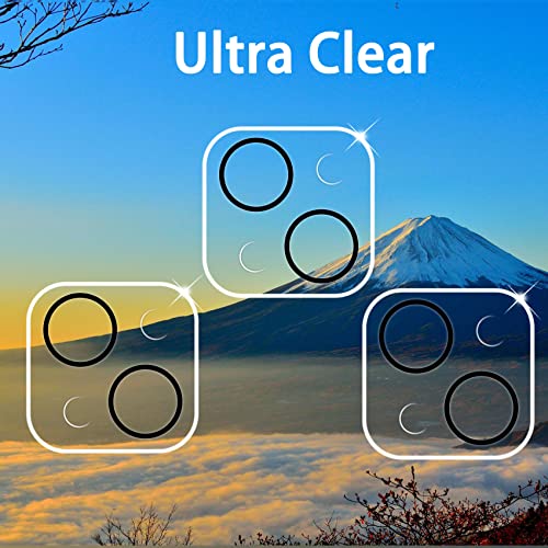 Dengduoduo 【3 Pack】 Tempered Glass Camera Lens Protector for iPhone 13 6.1" & iPhone 13 Mini 5.4", Ultra HD, 9H Hardness, Anti-Scratch, Case Friendly, Easy to Install [No Affect on Night Shots]