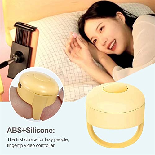 Bluetooth Control Ring for Tiktok,Cell Phone Remote Control Ring,Page Turner Remote Camera Shutter Selfie Fingertip Video Controller for Cell Phone