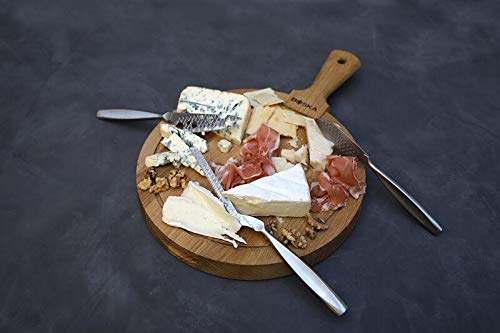 BOSKA Stainless Steel Cheese 3 Knife Set - Great for Cheese - Multi-Purpose Cheese Slicer - Handheld Slicer - Silver Non-Stick - Dishwasher Safe - For Kitchen Cooking