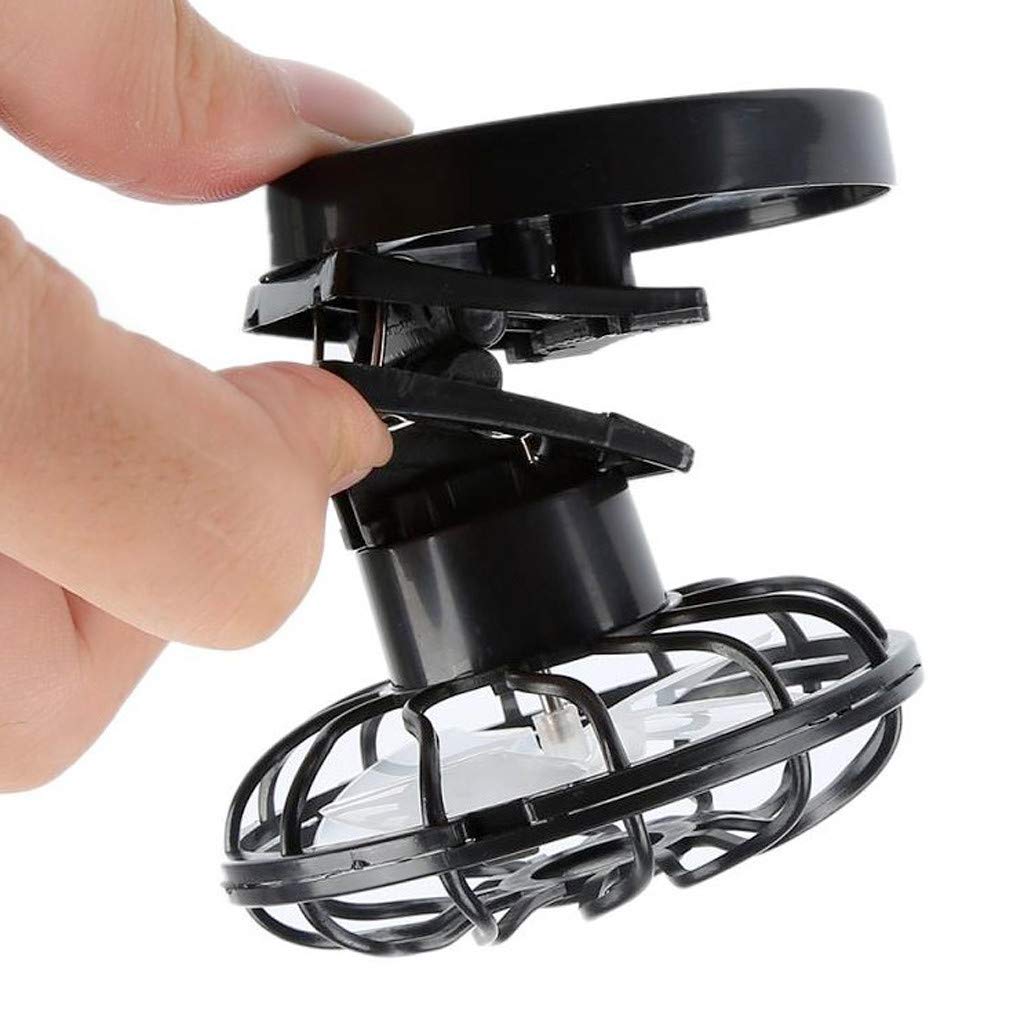 Kloware 2X Clip-on Cap Mini Solar Powered Fan for Camping Fishing Portable Handsfree
