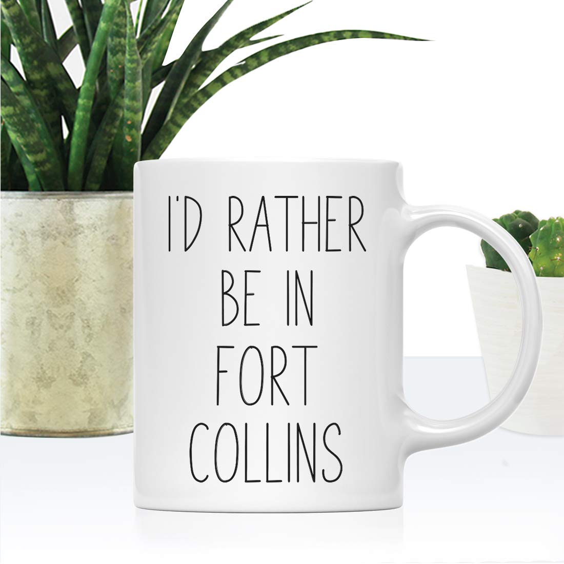 Andaz Press U.S. City 11oz. Coffee Mug Gift, I'd Rather Be in Fort Collins, Colorado, 1-Pack, Long Distance College Going Away Study Abroad Birthday Christmas Gifts