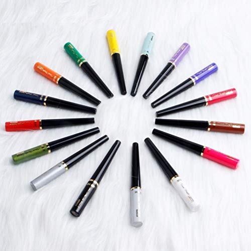 Rechoo Matte Liquid Eyeliner Set, 16 Colors Matte & Metal Waterproof Highly Pigmented Eye Liner Pencil/Superstay Liquid Eyeliner