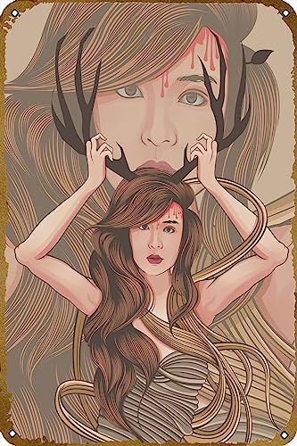 Deer Woman Revenge Metal Sign 8 X 12 Tin Sign Home Cafe Bedroom Wall Decoration Easter Mother's Day Best Gifts for Friends Family Neighbors