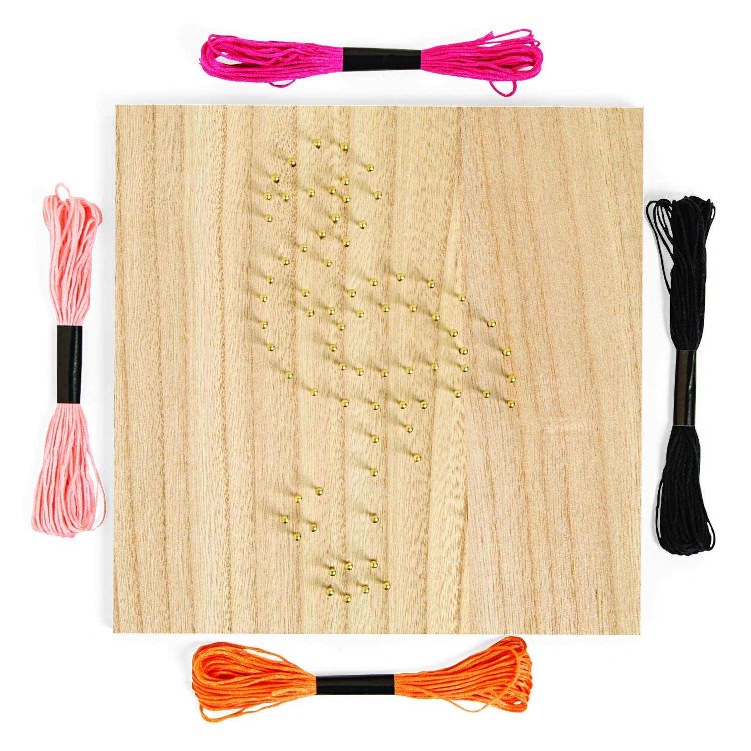 Fun Express DIY Flamingo String Art Kit (Includes Wood Base, Hardware and String) DIY Crafts for Kids and Adults