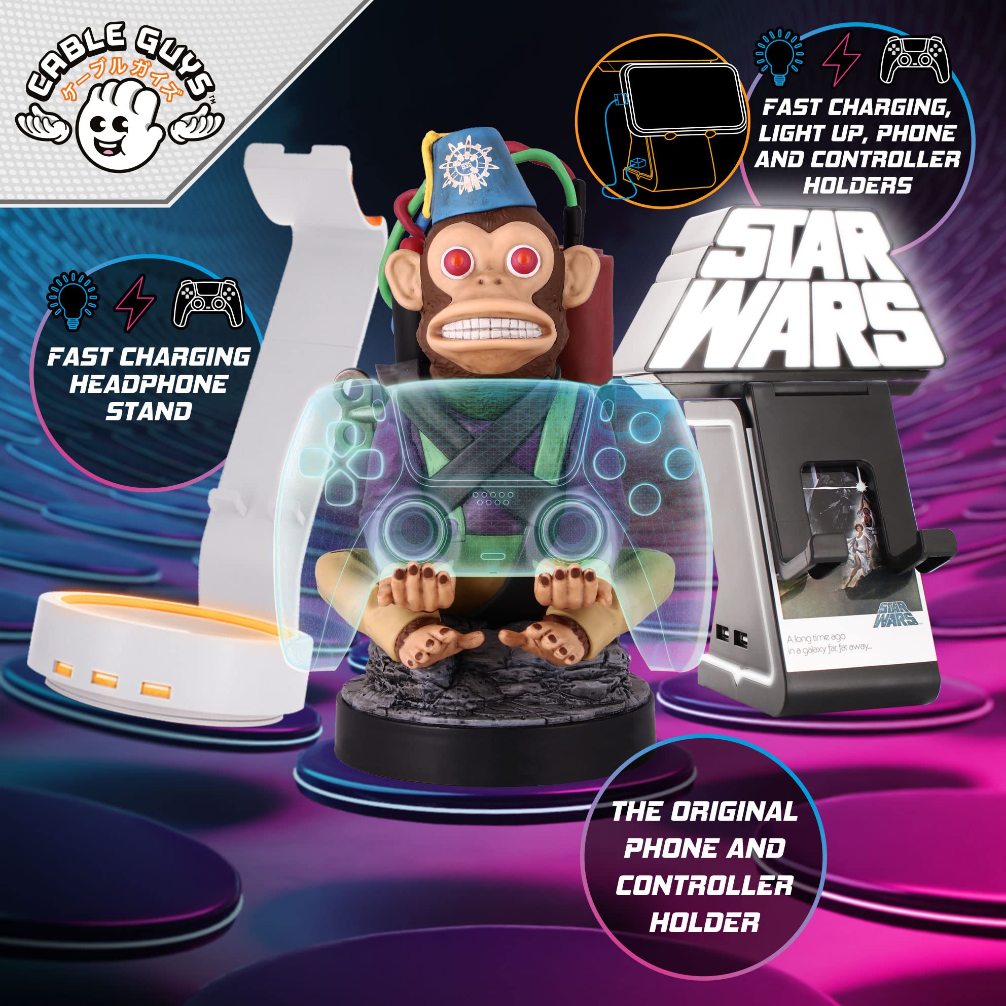 Gollum Lord of the Rings Cableguy Controller Phone Holder Stand (PS5)