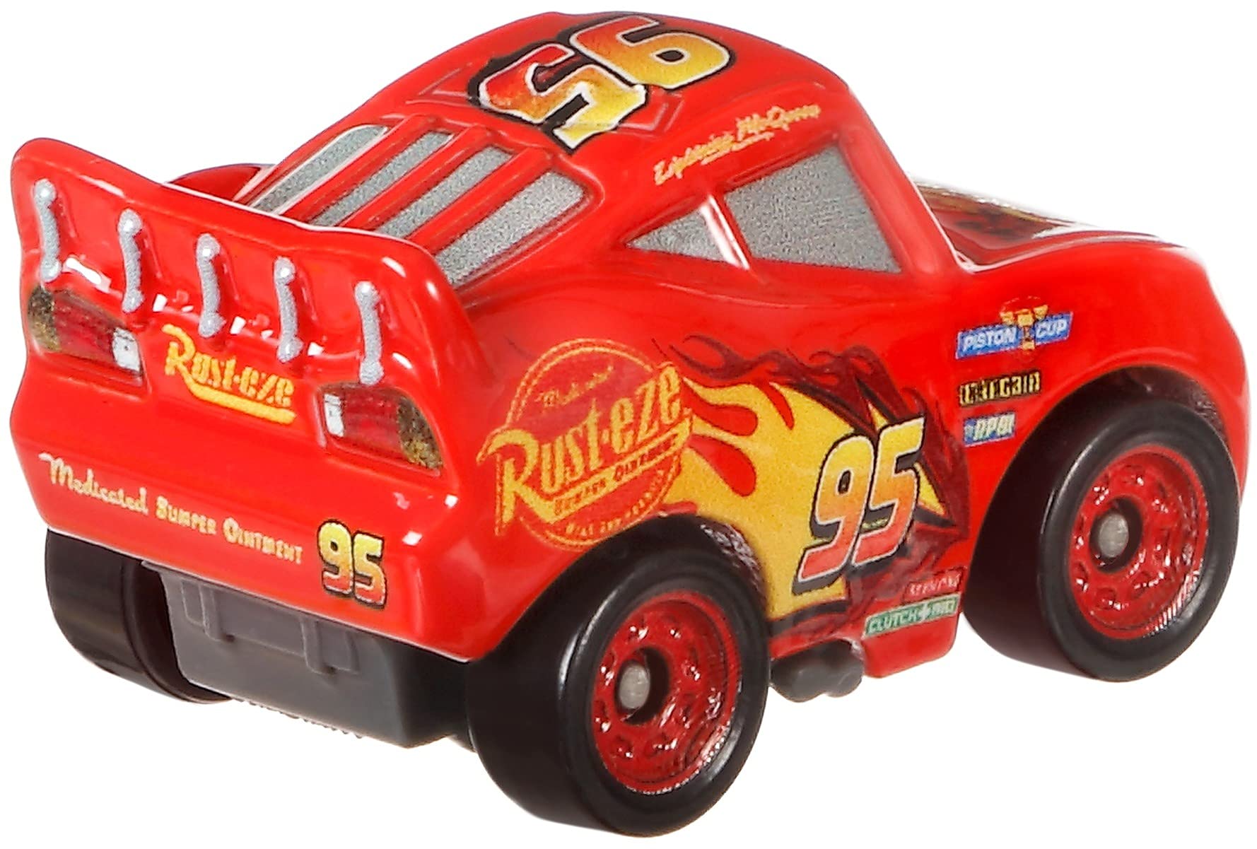 Disney Pixar Cars Mini Racers Pack of 3, [Cotter Pin Series] Hot Rod Smokey, River Scott, and Lightning McQueen