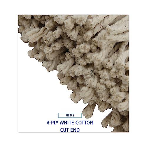 Boardwalk BWK716CCT 16 oz. Cut-End Lie-Flat Cotton Wet Mop Head - White (12/Carton)