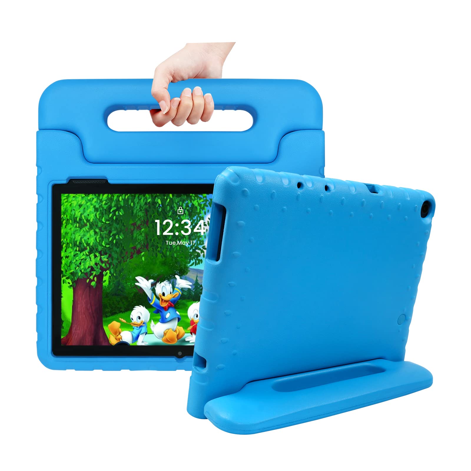 Bolete Case for Onn 10.1 Tablet Model 100011886 (2020 Generation 2) Kids 10.1 Inch Android Tablet Onn 10.1 Gen 2 Case with Handle EVA Foam Shockproof Washable Cover for Kids Adults, Children - Blue