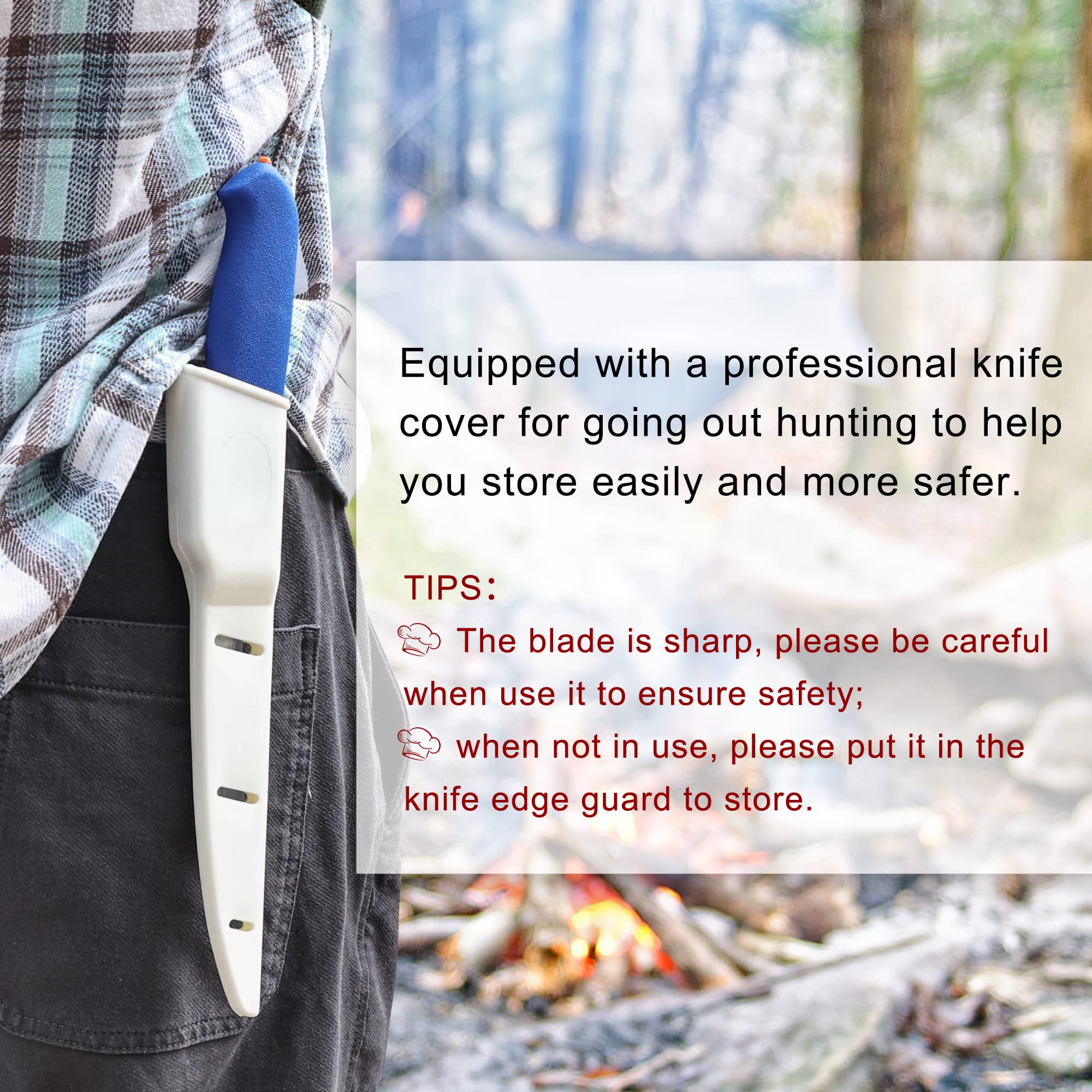BOLEXINO 6 Inch Boning Knife, Flexible Straight Blade Processing Knife, Super Sharp Fillet Knife, German Stainless Steel Chef Knife W/Non-slip Softgrip, Prep Chicken & Fish with Ease (Blue)