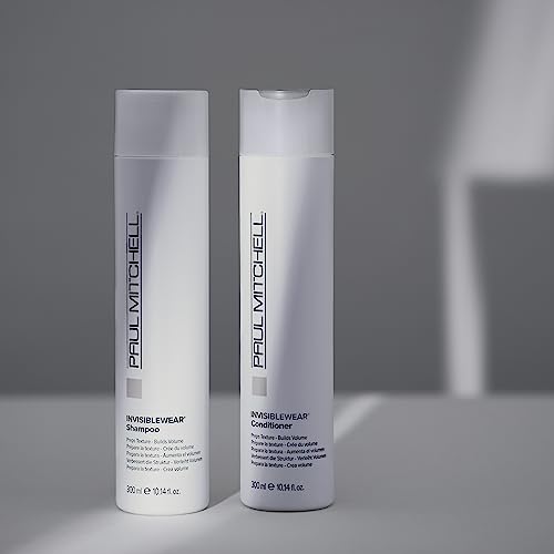 Paul Mitchell Invisiblewear Shampoo, Preps Texture + Builds Volume, For Fine Hair, 10.14 fl. oz.