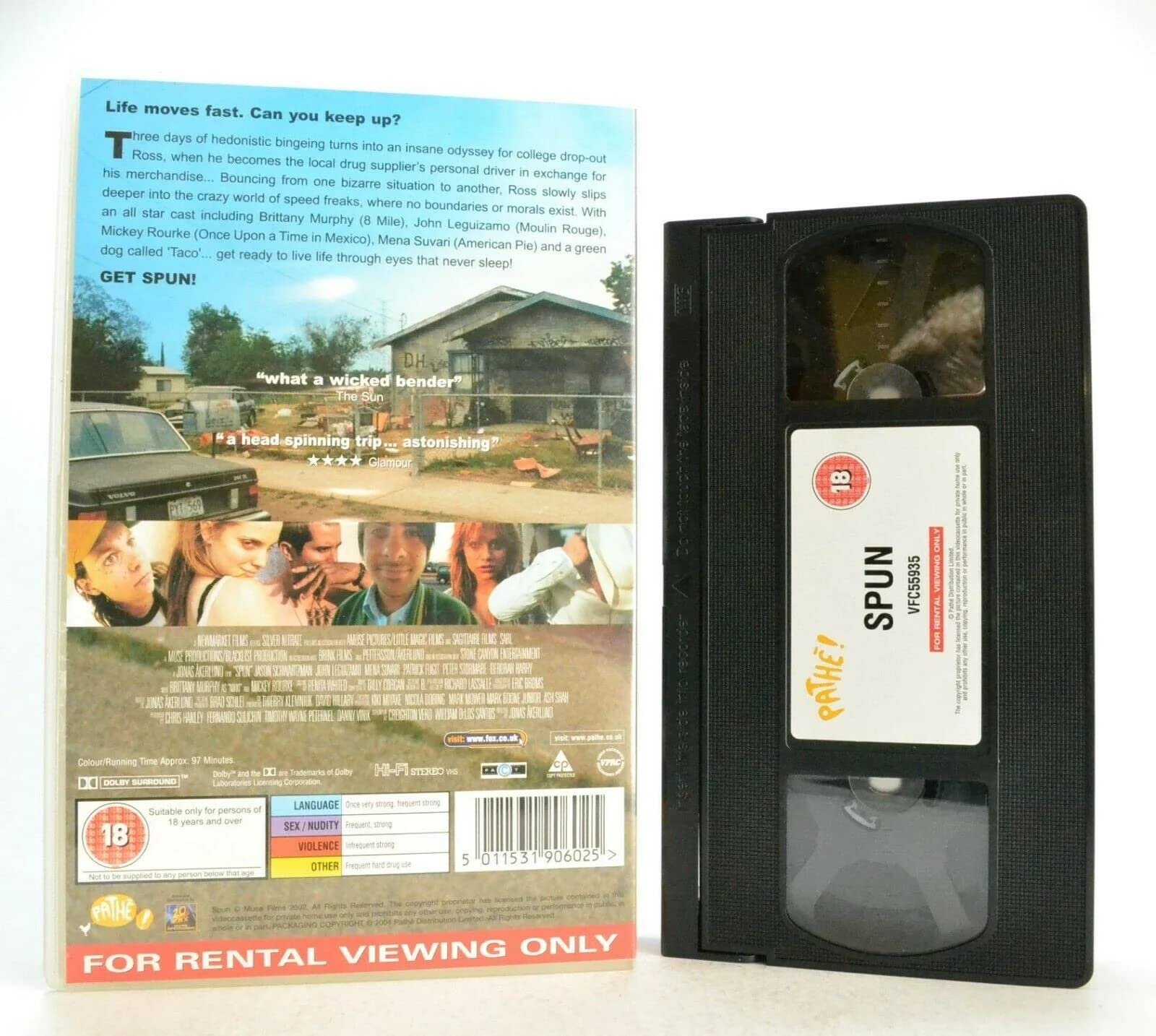 Spun (2002); [Jonas Akerlund] - Drug Subculture Drama - Mickey Rourke - Pal VHS
