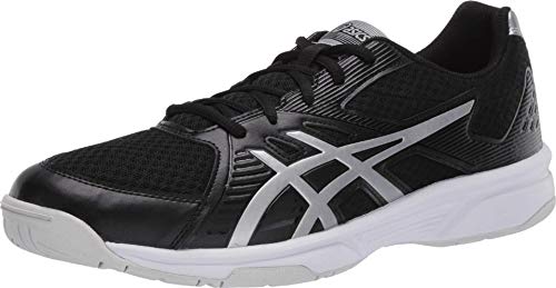 ASICS Men's Upcourt 3 Volleyball Shoes, 12, Black/Pure Silver