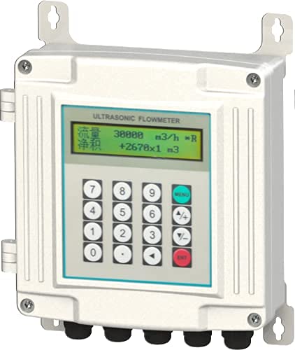 CIXIFM Ultrasonic Flow Meter Clamp On Water Flow Sensor with Flow Sensors Water Flow Detector Digital Pipe Ultrasonic Flow Meter Liquid DN32-DN80 0-90℃(Converter +Small Flow Transducer)