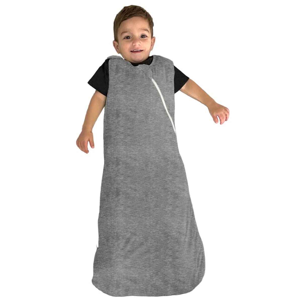 Baby Bobo Bamboo Sleeping Bag for Babies and Toddlers Zippered (Fog Grey, 6-18 Months)