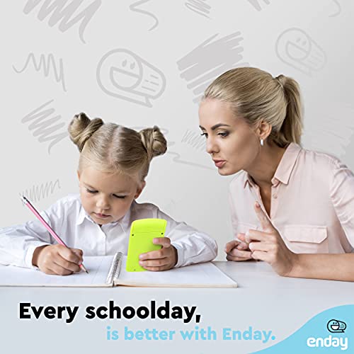 Calculator Green, Basic Small Solar and Battery Operated, Large Display Four Function, Auto Powered Handheld Calculator School and Kids Available in Blue, Red, Purple, Grey, Pink, 1 PK β by Enday