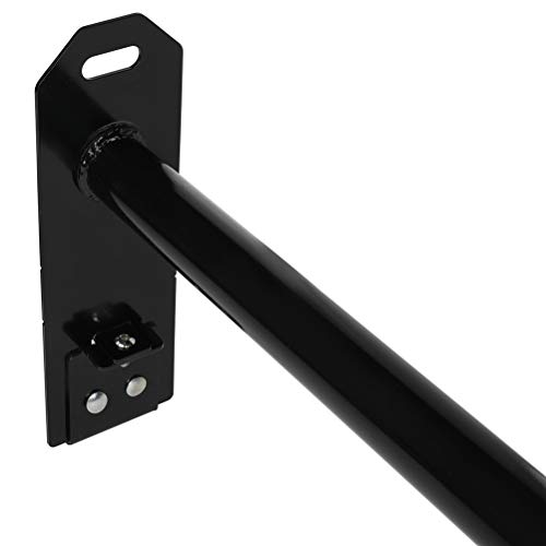 ECCPP Adjustable Van Ladder Rack Hightop 2 Bars Roof Rack fit for Chevy Express 2500 for Dodge for Ford E-250/350 for GMC Savana with Rain Gutters Heavy-Duty Steel Pickup Truck Ladder Rack