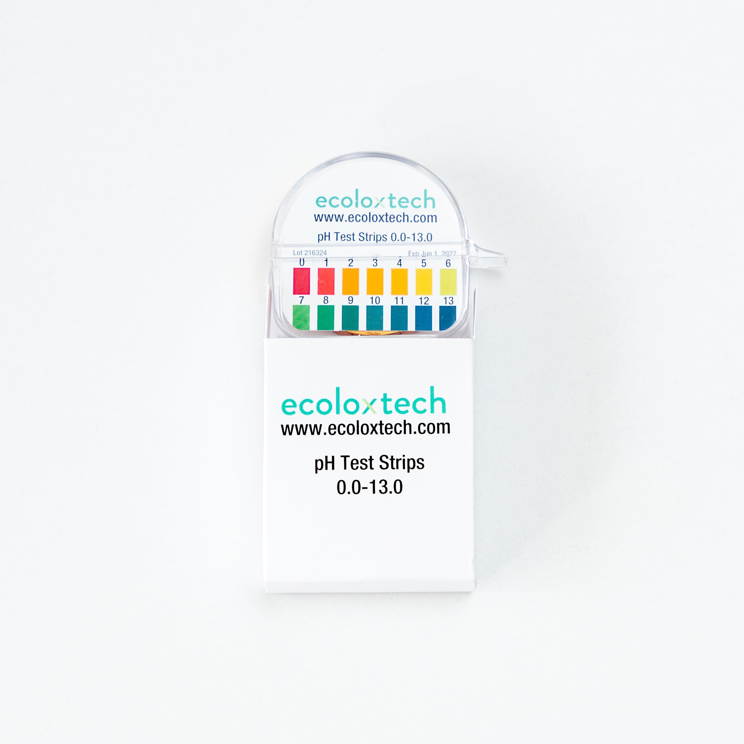 EcoloxTech - Instant Check pH Paper, Wide Range pH Test Strips [0.0-13.0] for EcoOne Systems Water Testing Kit, Water Quality Tester, pH Tester for Water 125 Strips for Home, Restaurant, and Lab Use