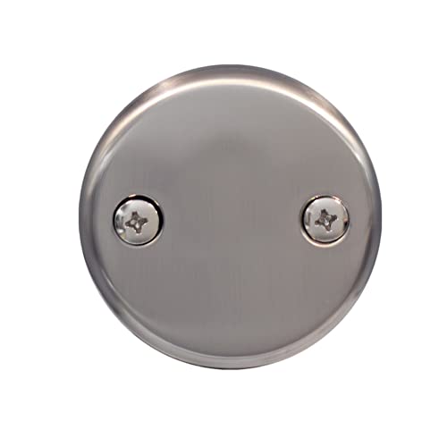 Westbrass D534-5-07 SCH. 40 ABS 1-1/2" Course Thread Plumber's Pack Tip-Toe Bathtub Drain Plug with Two-Hole Elbows, Satin Nickel (5-Pack)