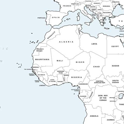 Detailed World Coloring Map - Big - 27.75" x 16.25" Matte Paper