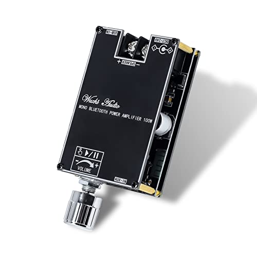 Bluetooth-Compatible Amplifier Board, PEMENOL TWS DC 7-24V 100W Mono Audio Power Amplifier Module with Box Matching Function Support AUX/Bluetooth-Compatible/USB for DIY Electronic Kit Car Store Home