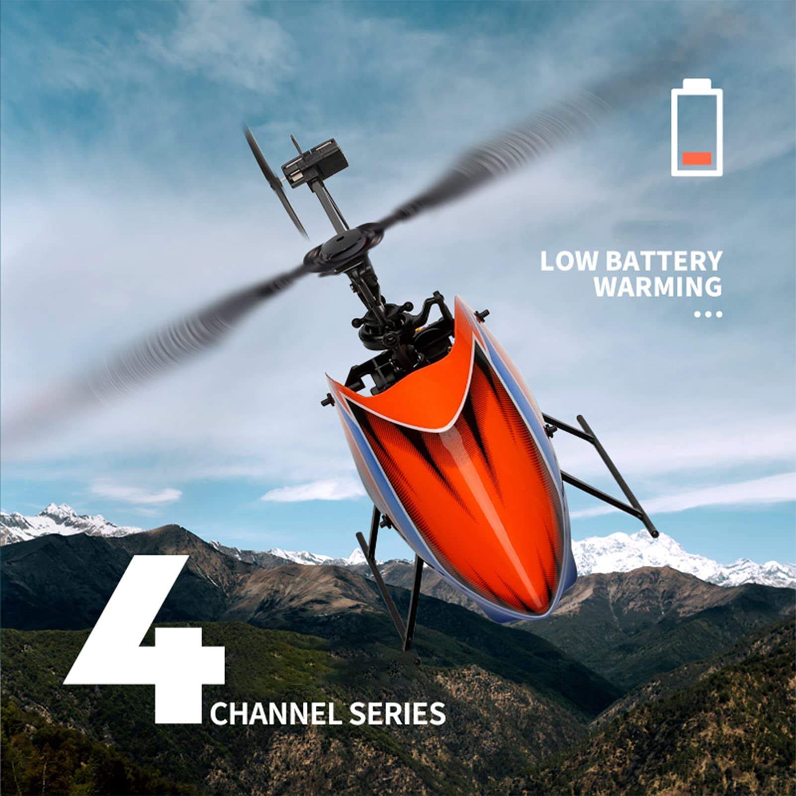GoolRC RC Helicopter, WLtoys XK K127 Remote Control Helicopter, 4 Channel RC Aircraft with 6-Axis Gyro, Altitude Hold, One Key Take Off/Landing, Easy to Fly for Kids and Beginners