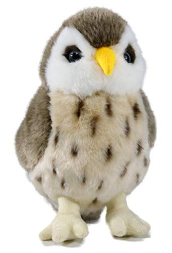 Ice King Bear Owl Stuffed Animal Luminous Eyes, Cute Plush Toy 10 Inches