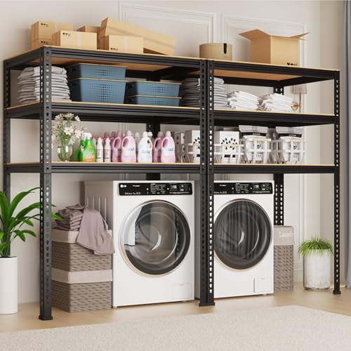 CFSAFK Storage Shelves 5 Tire, Adjustable Metal Storage Shelving, Heavy Duty Shelf for Garage,1400lbs, 32" W x 16" D x 63" H, 2 Pack