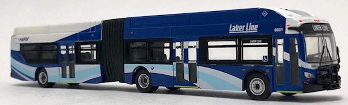 Iconic Replicas New Flyer Excelsior Bus Articulated Laker Line-Grand Rapids, MI 1/87 Scale- HO Scale New! Limited Edition! Local