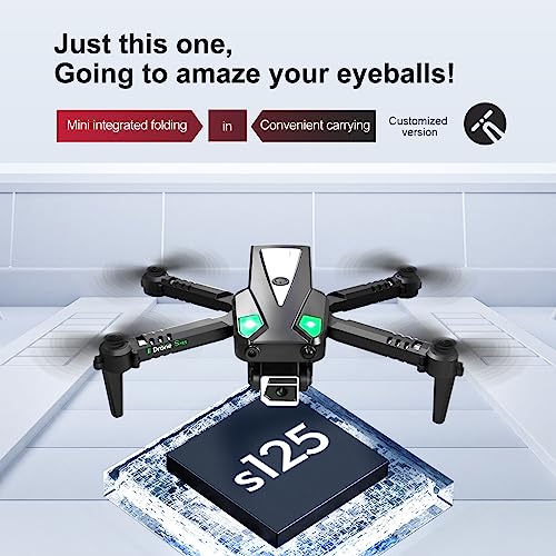 Drone with 1080P HD Dual Camera, WiFi FPV Live Video Real-Time Transmission, Headless Mode, Altitude Hold, RC Quadcopter Foldable Drones Gifts for Boys Girls #